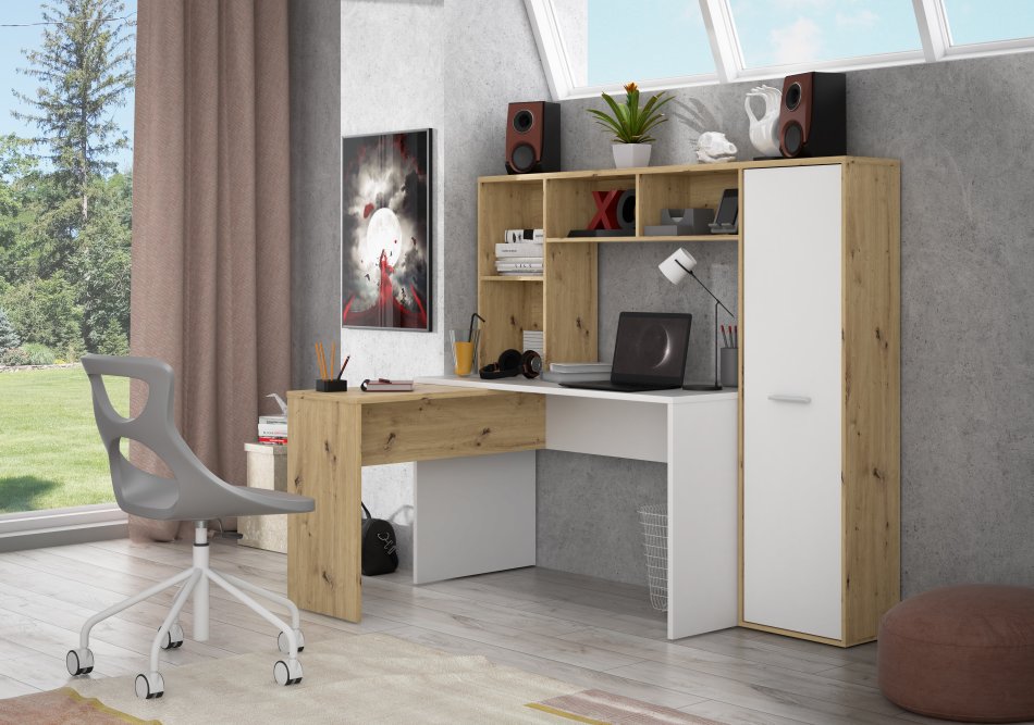 Biurko narożne z regałem ERIADU - ERBB541-C979 - Meble FORTE